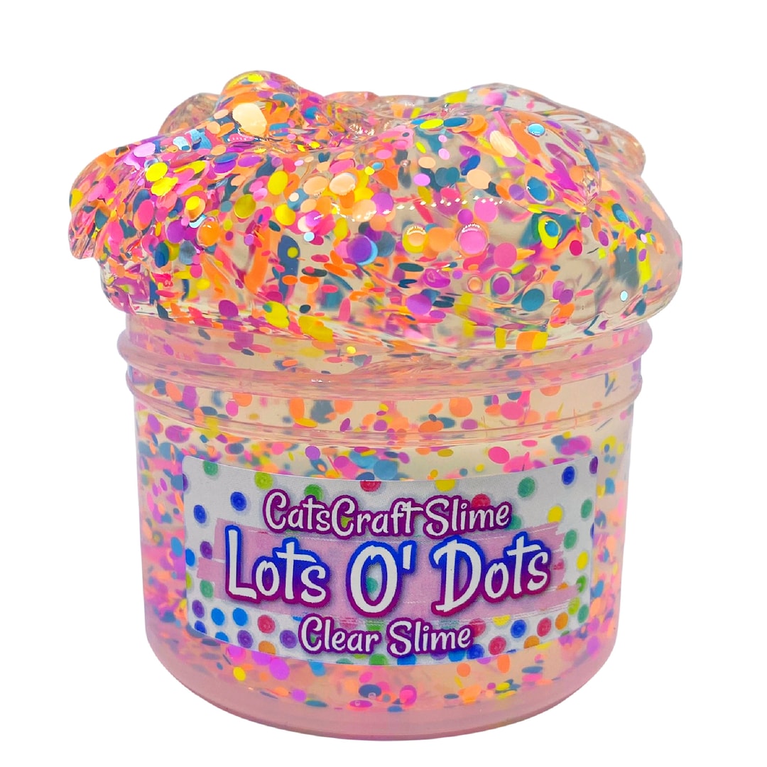 Lots O Dots Confetti Glitter Clear Slime: Rainbow Dots, Cosmic Berries ...