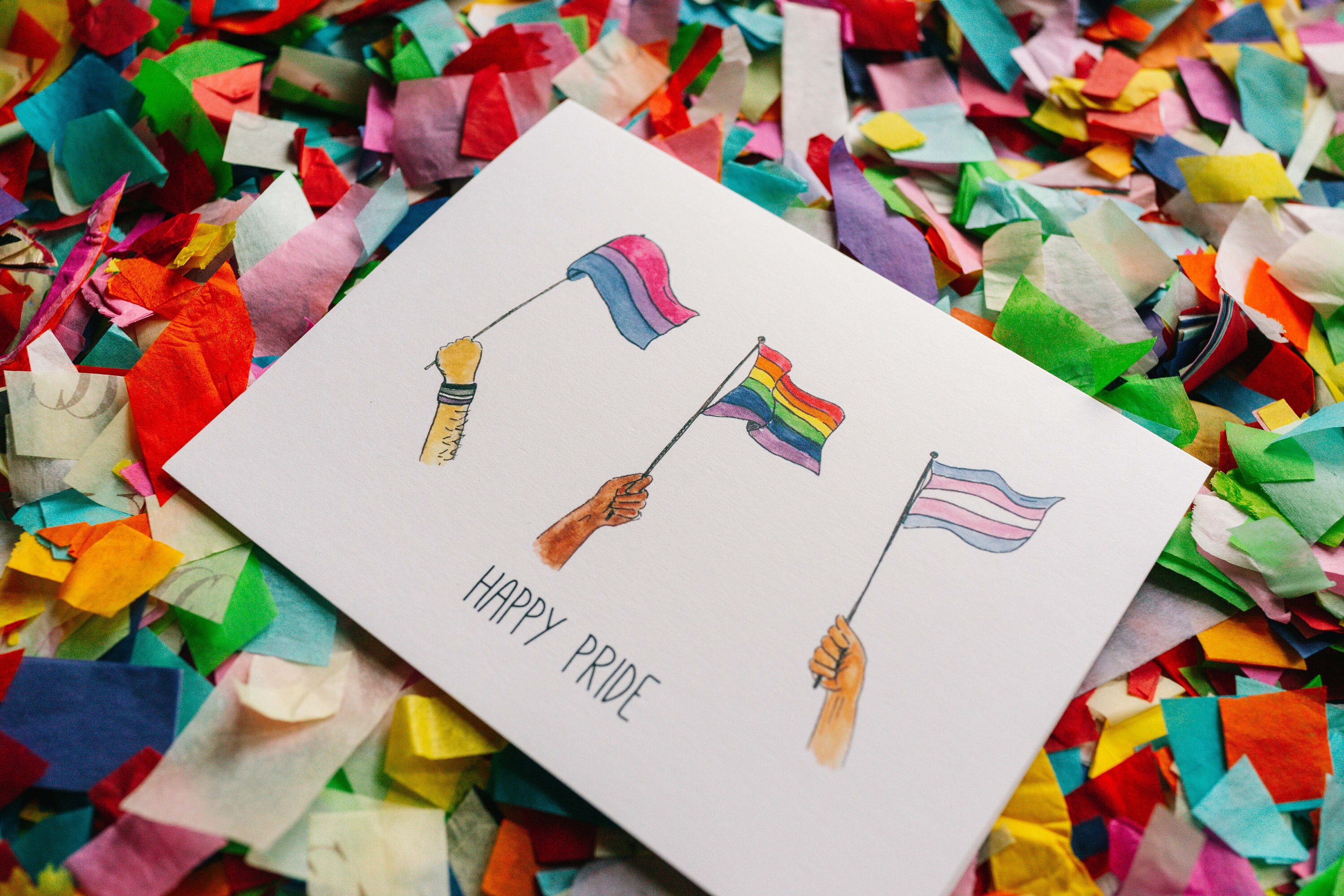 Pride Flag Card, Happy Pride Card, Lesbian Card, Gay Card, Gay Pride ...