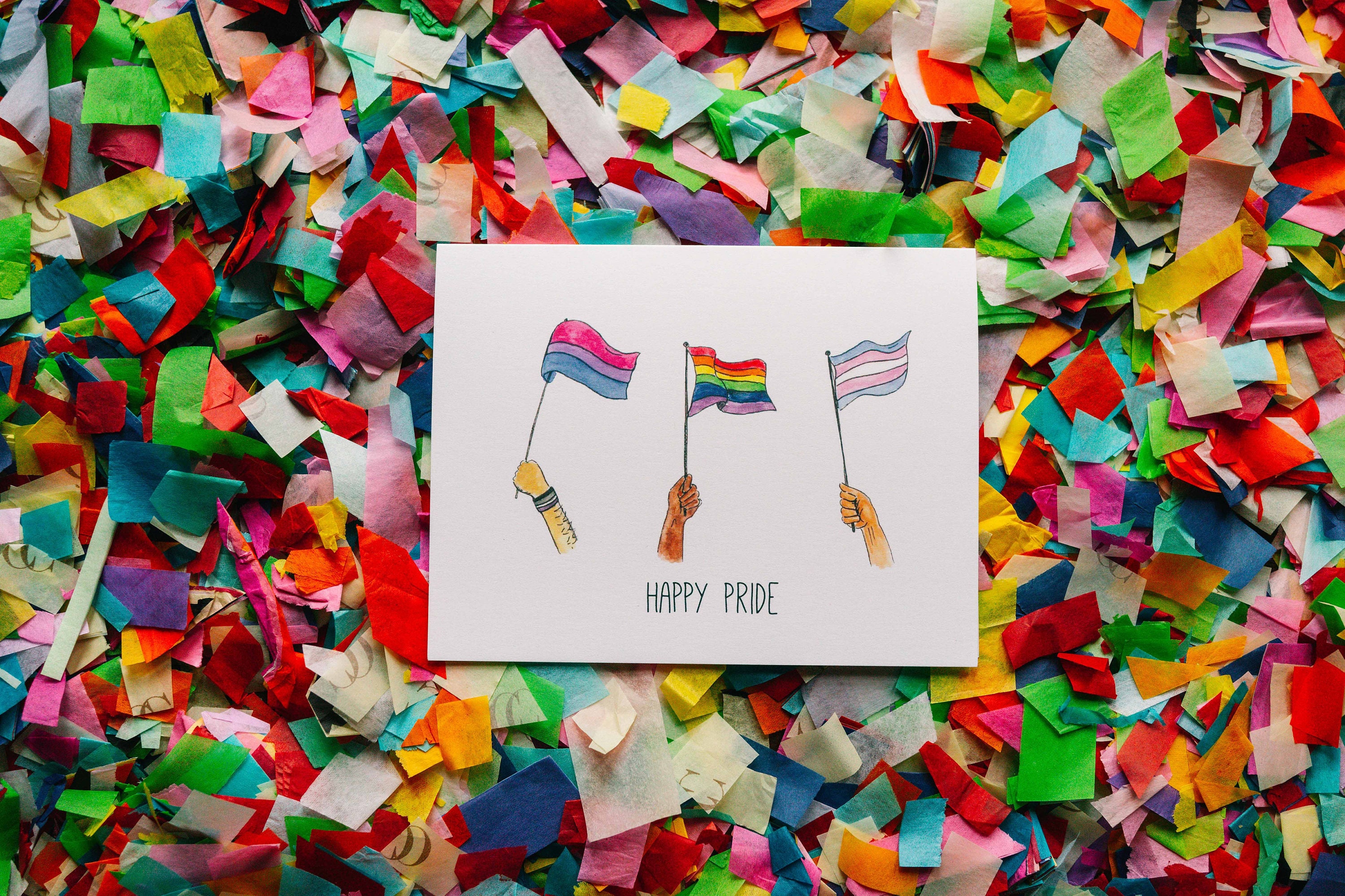 Pride Flag Card, Happy Pride Card, Lesbian Card, Gay Card, Gay Pride ...