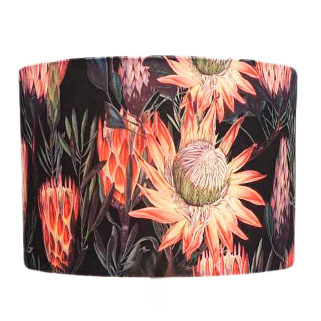 Floral Lampshade, Pink Lampshade, Statement Lampshade, Velvet Lampshade ...