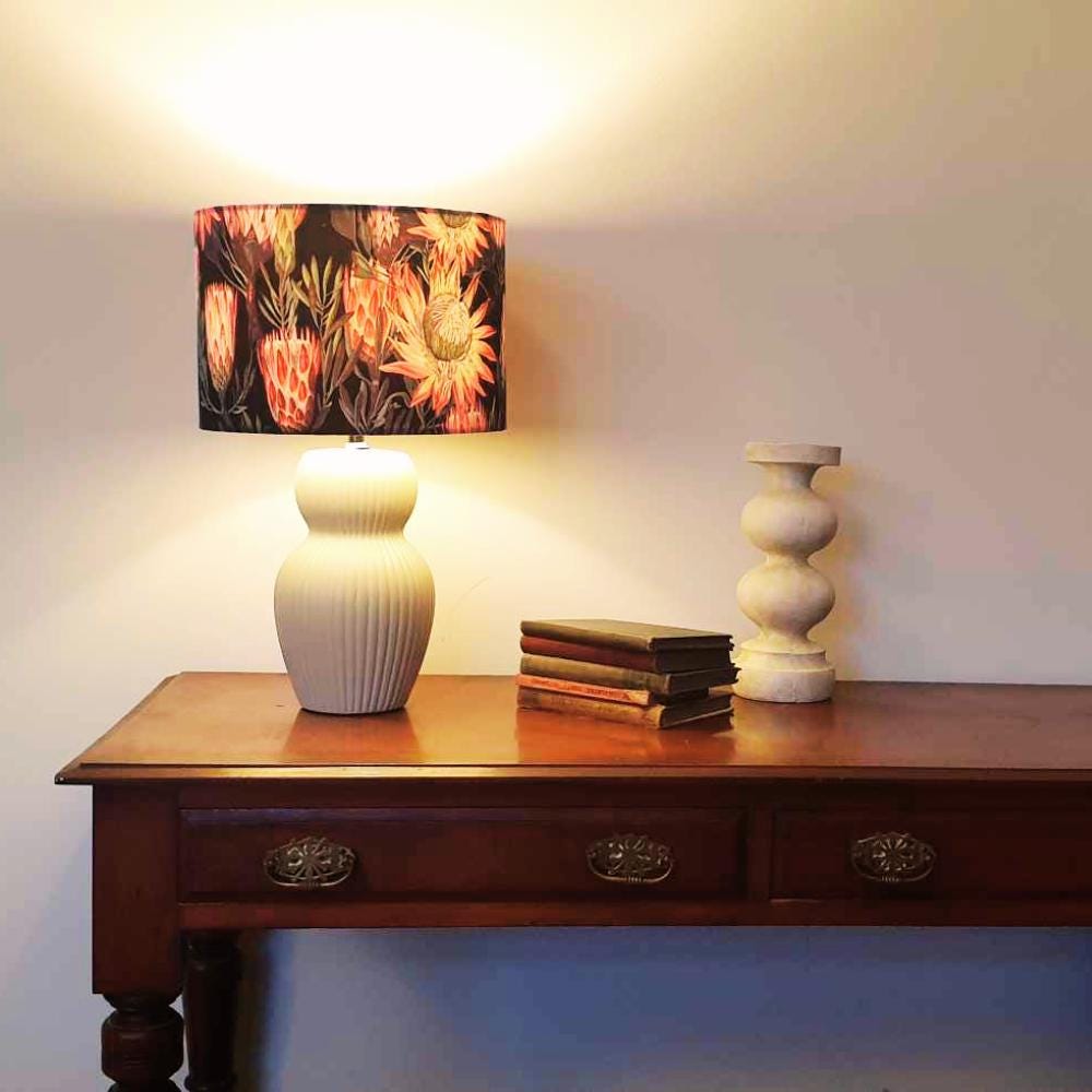 Floral Lampshade, Pink Lampshade, Statement Lampshade, Velvet Lampshade ...