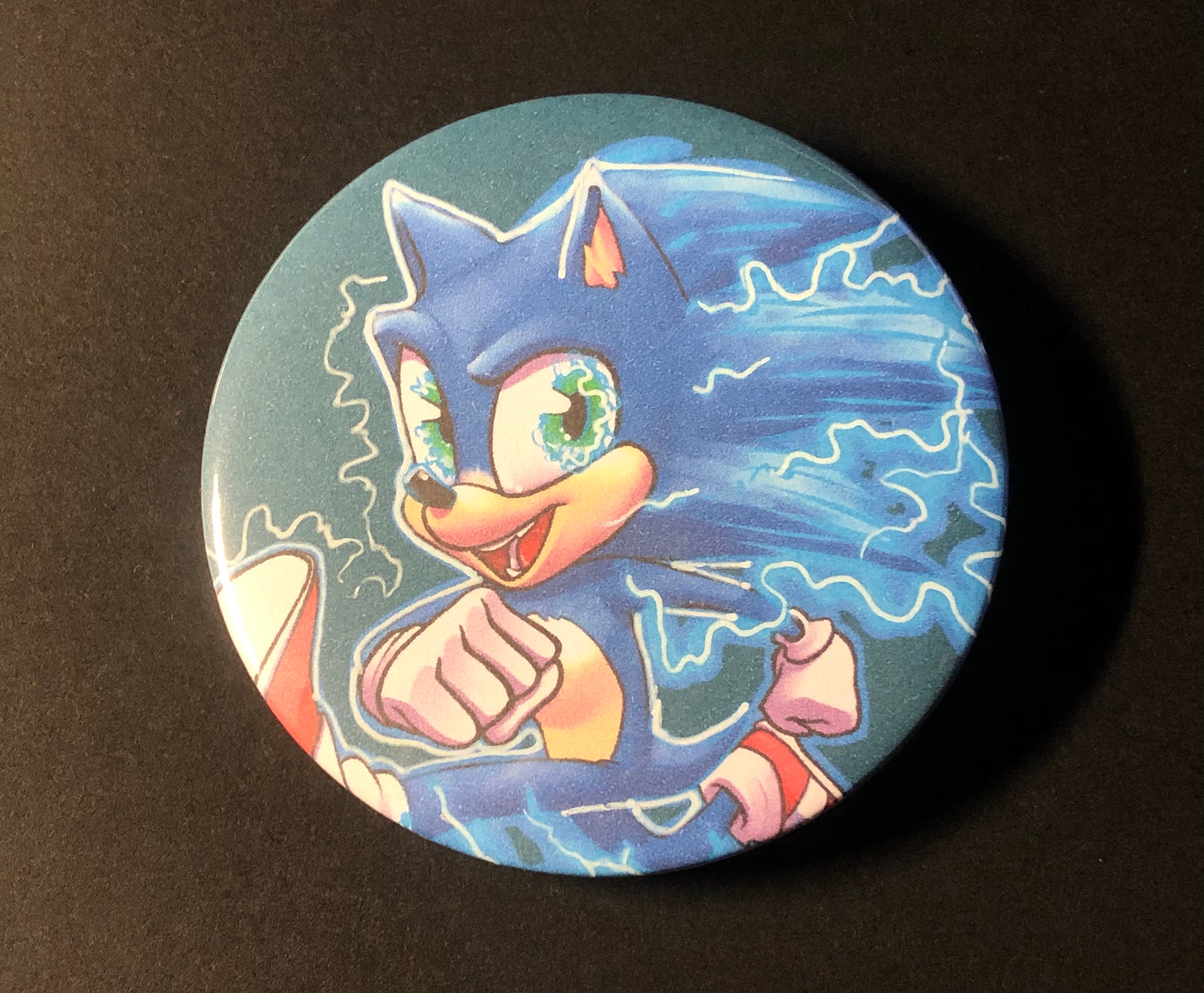 Sonic the Hedgehog Movie Button 56mm | Etsy