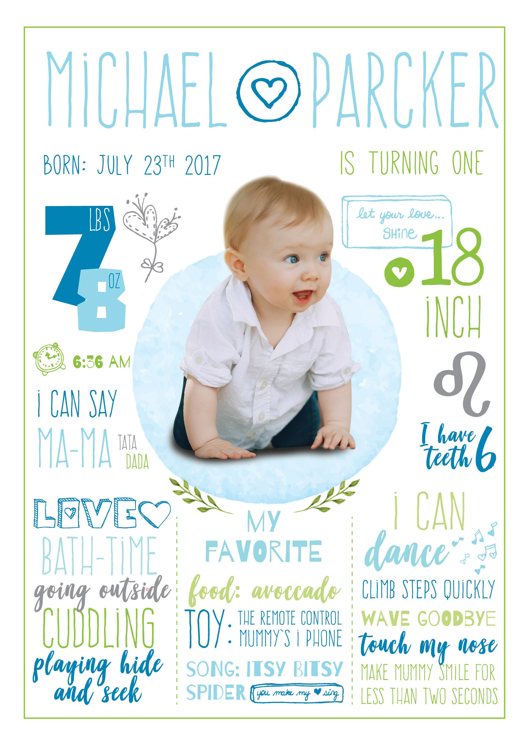 First Birthday Boy Milestone Chalkboard Sign Personalized Baby - Etsy