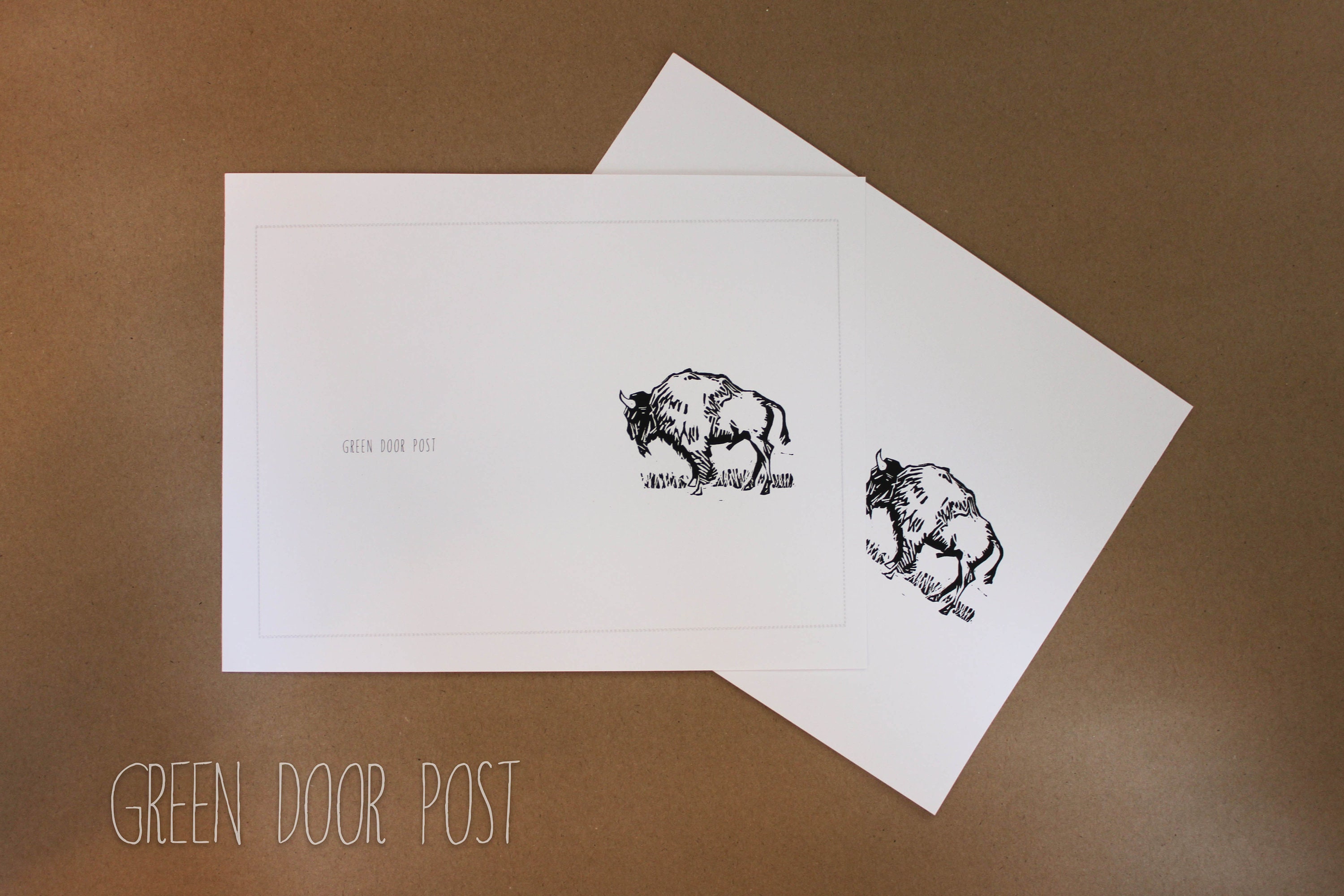 Printable Blank Buffalo Card / Digital Blank Notecard - Etsy España