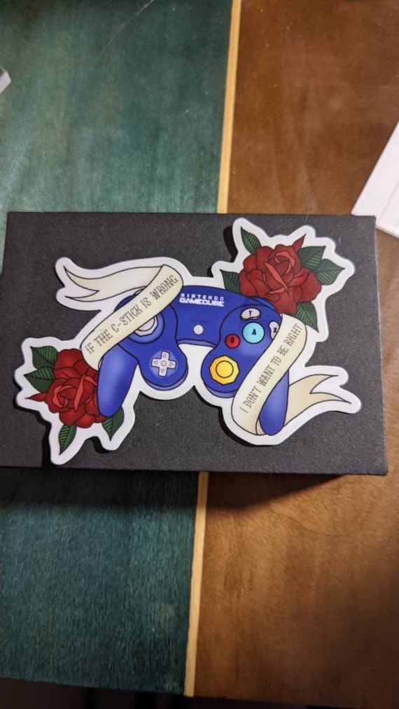 Gamecube Controller Traditional Tattoo Sticker or C-sticker | Etsy