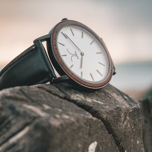 Jet Black / Cherry Wood Watch - Etsy