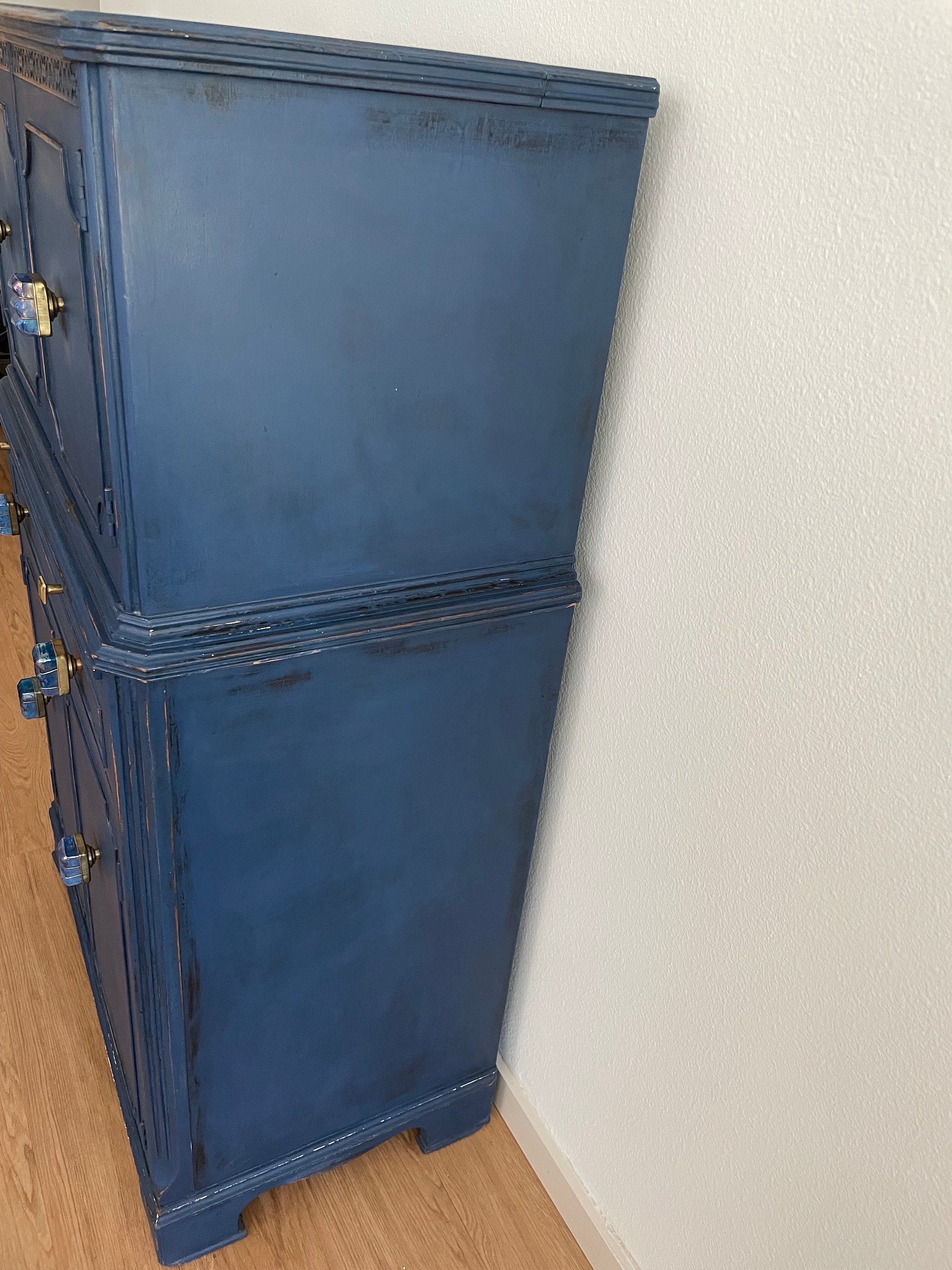 Vintage Distressed Blue Cabinet a RMC rock-ola Original Piece - Etsy