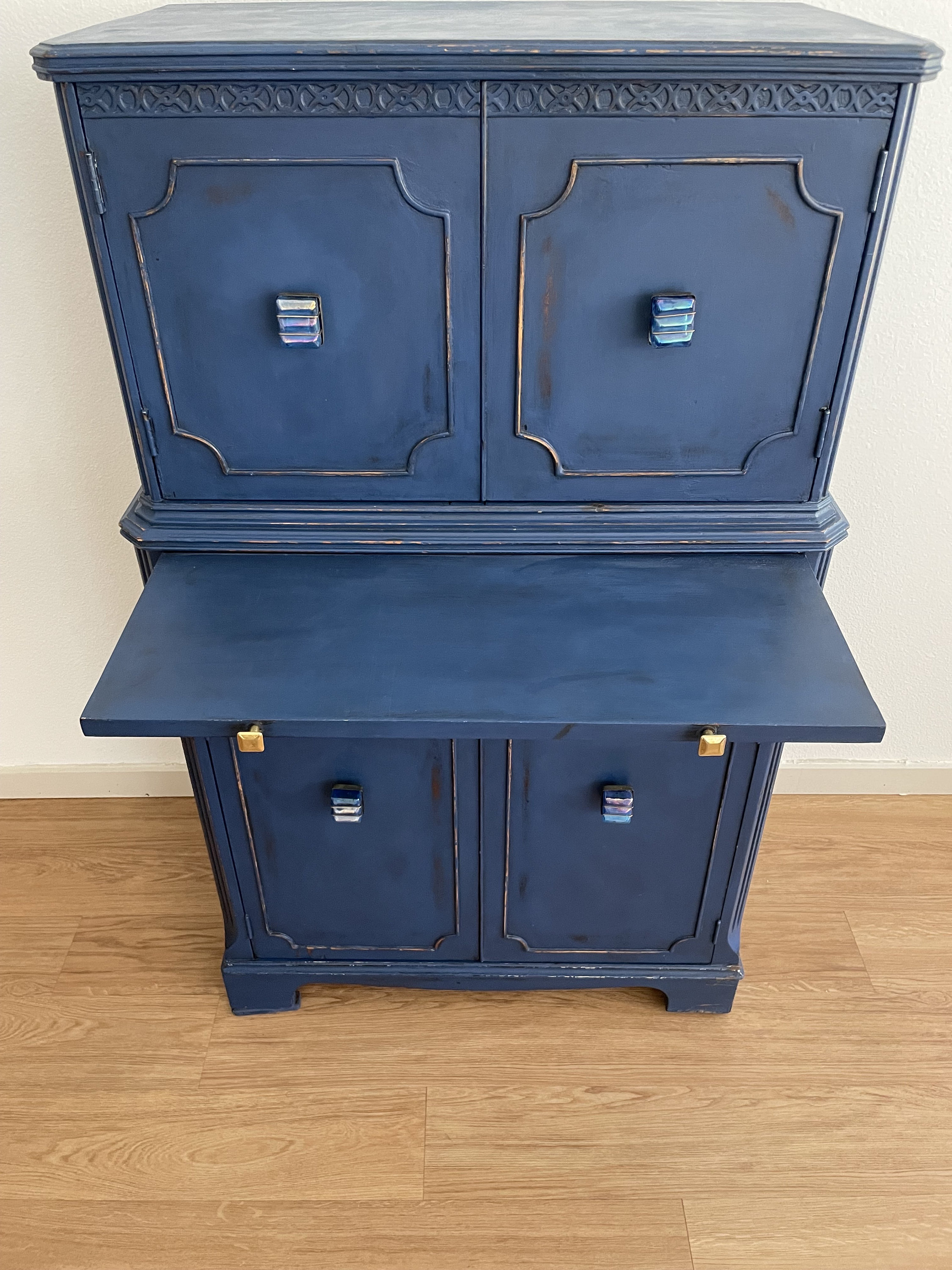 Vintage Distressed Blue Cabinet a RMC rock-ola Original Piece - Etsy