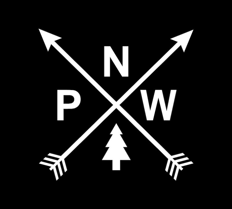PNW Decal PNW Sticker PNW Arrow Car Decal Pacific Rim - Etsy