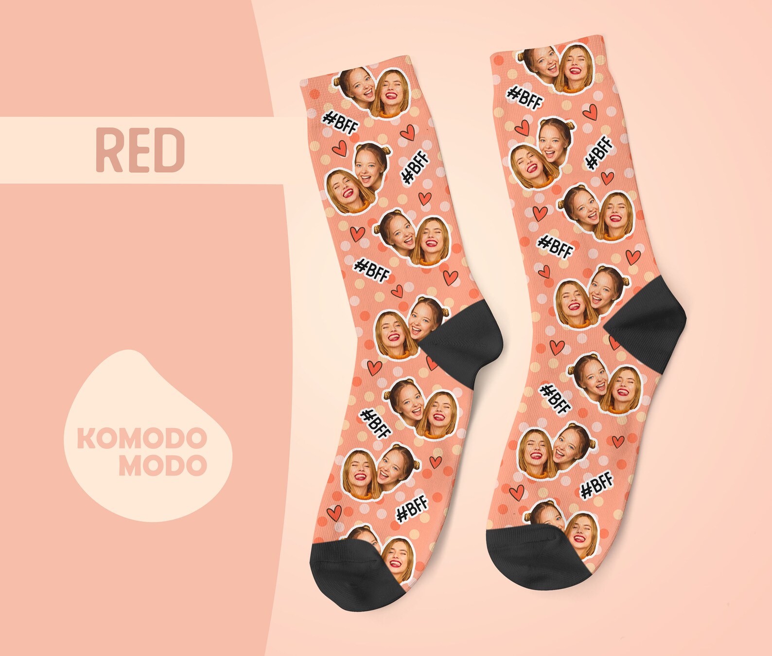 Custom Face Socks Personalized Best Friends Photo Sock - Etsy