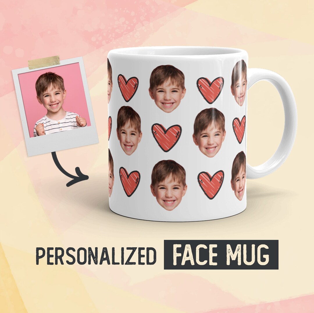 Custom Face Mug, Face on Mug, Custom Dog Mug, Photo Mug, Boyfriend ...