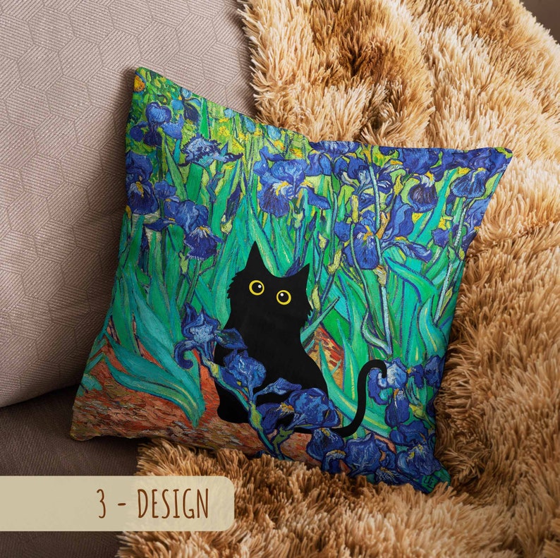 Monet Waterlily Cat Pillow Cover Claude Monet Cat Matisse - Etsy