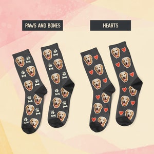 Custom Dog Socks, Personalized Pet Photo Socks, Customized Cute Dog ...