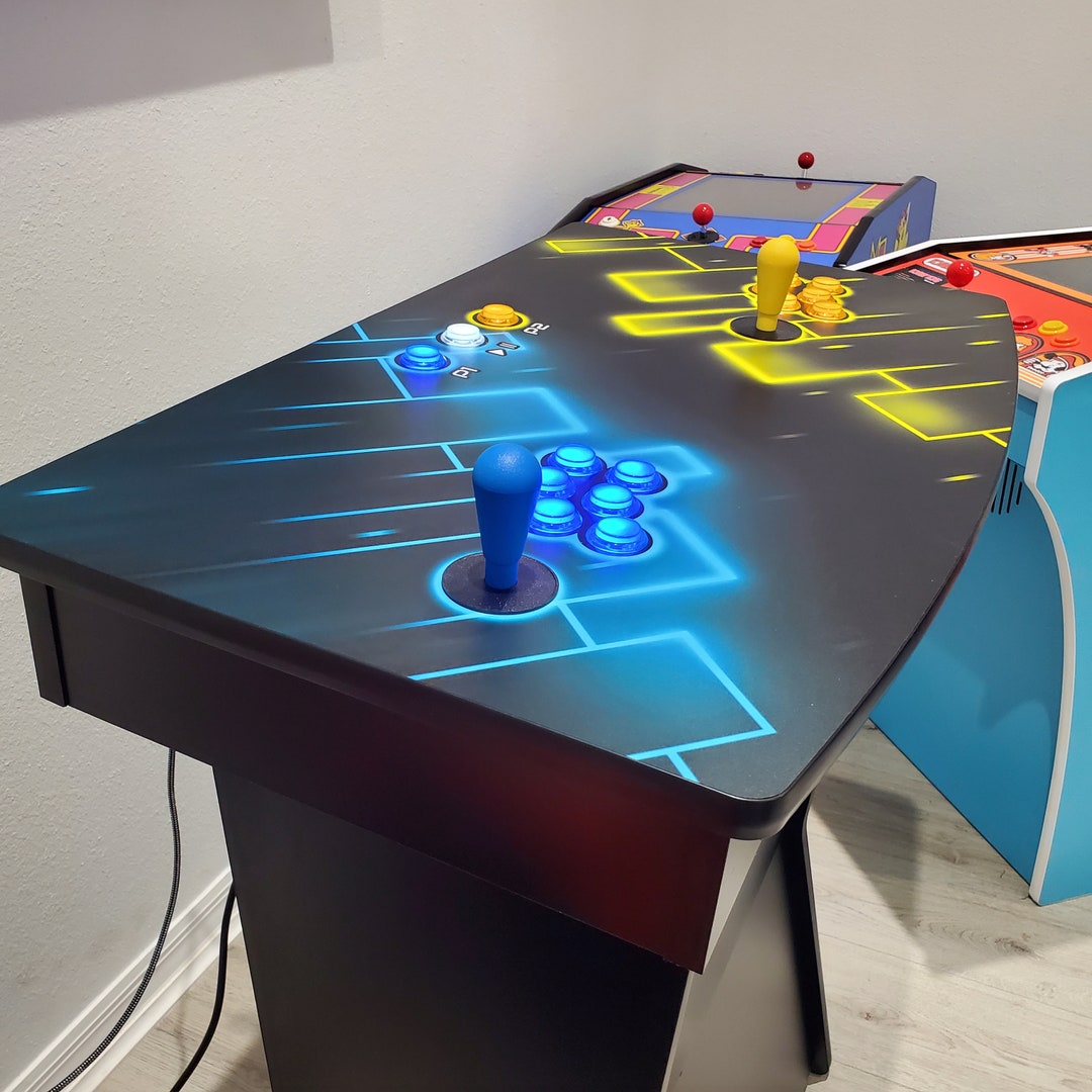 Two Player Pedestal Arcade Machine, LED Buttons, Plug in and Play ...