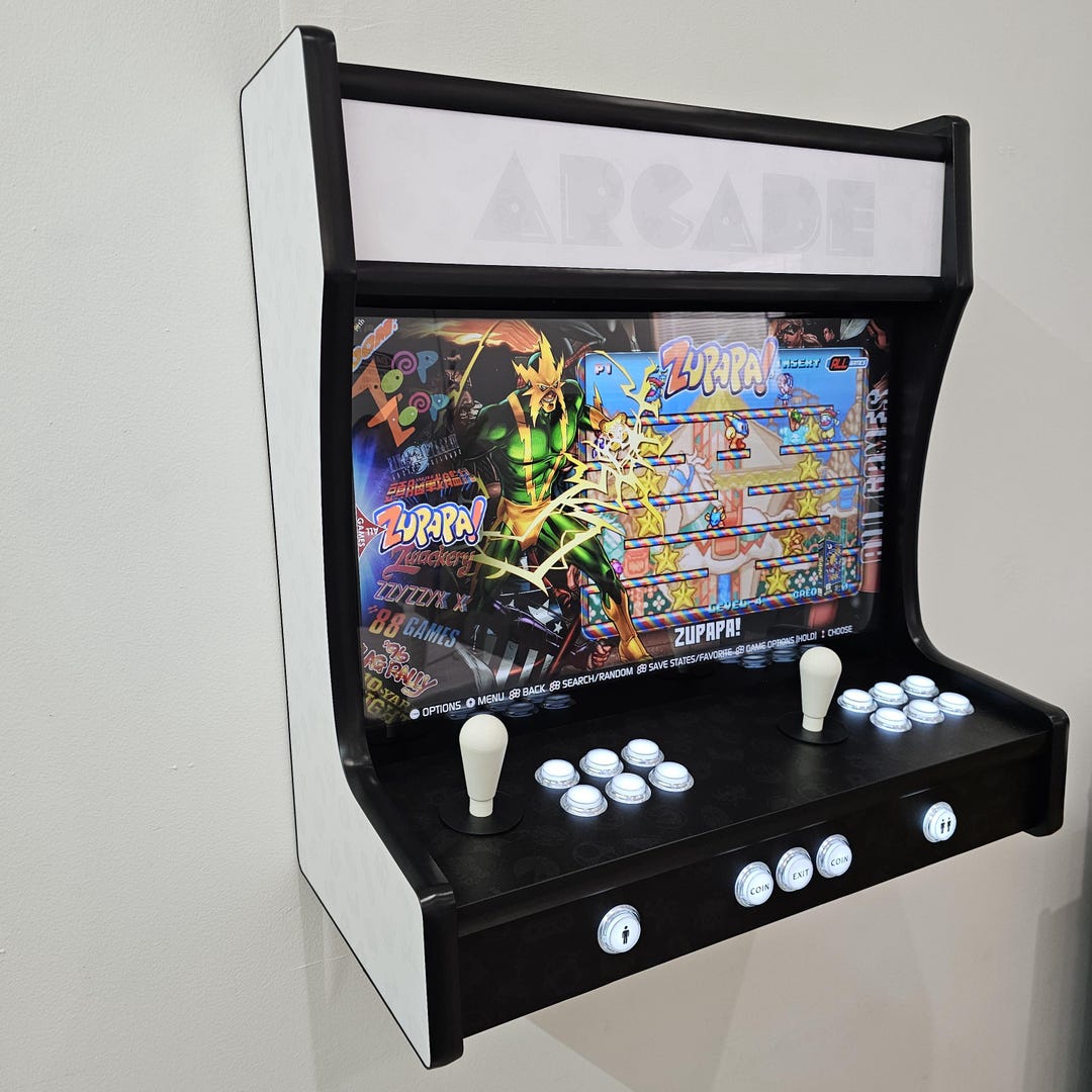 24 Screen Two Player Wall Mount Arcade Machine With LED Buttons and ...