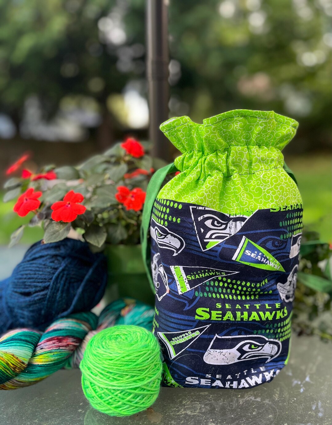 Seattle Seahawks Drawstring Bag - Etsy