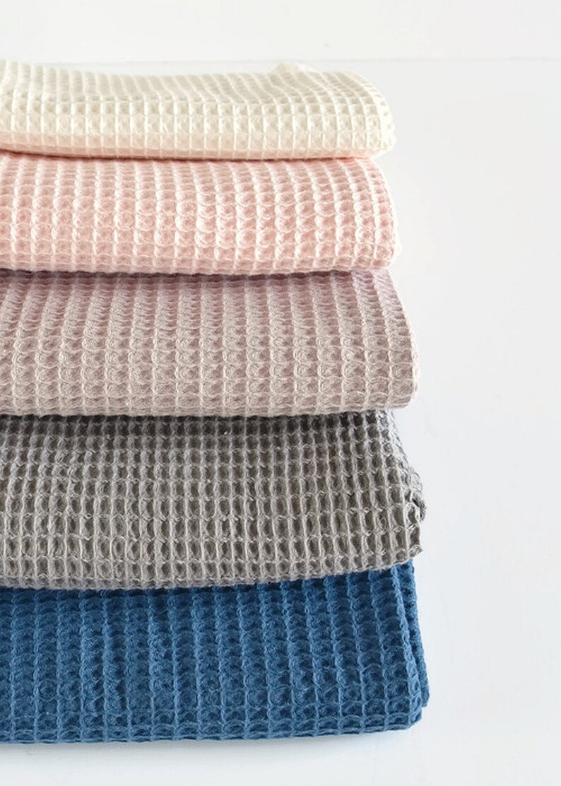 Manta de gofre azul marino Manta de bebé con mini borlas de - Etsy España