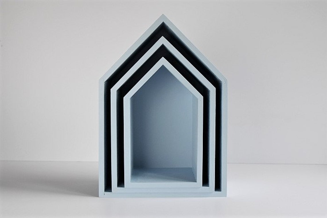 House Shelf House Shaped Shelf Set of 3 Nursery Shelves - Etsy