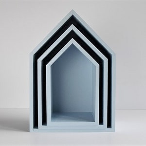House Shelf House Shaped Shelf Set of 3 Nursery Shelves Scandinavian ...