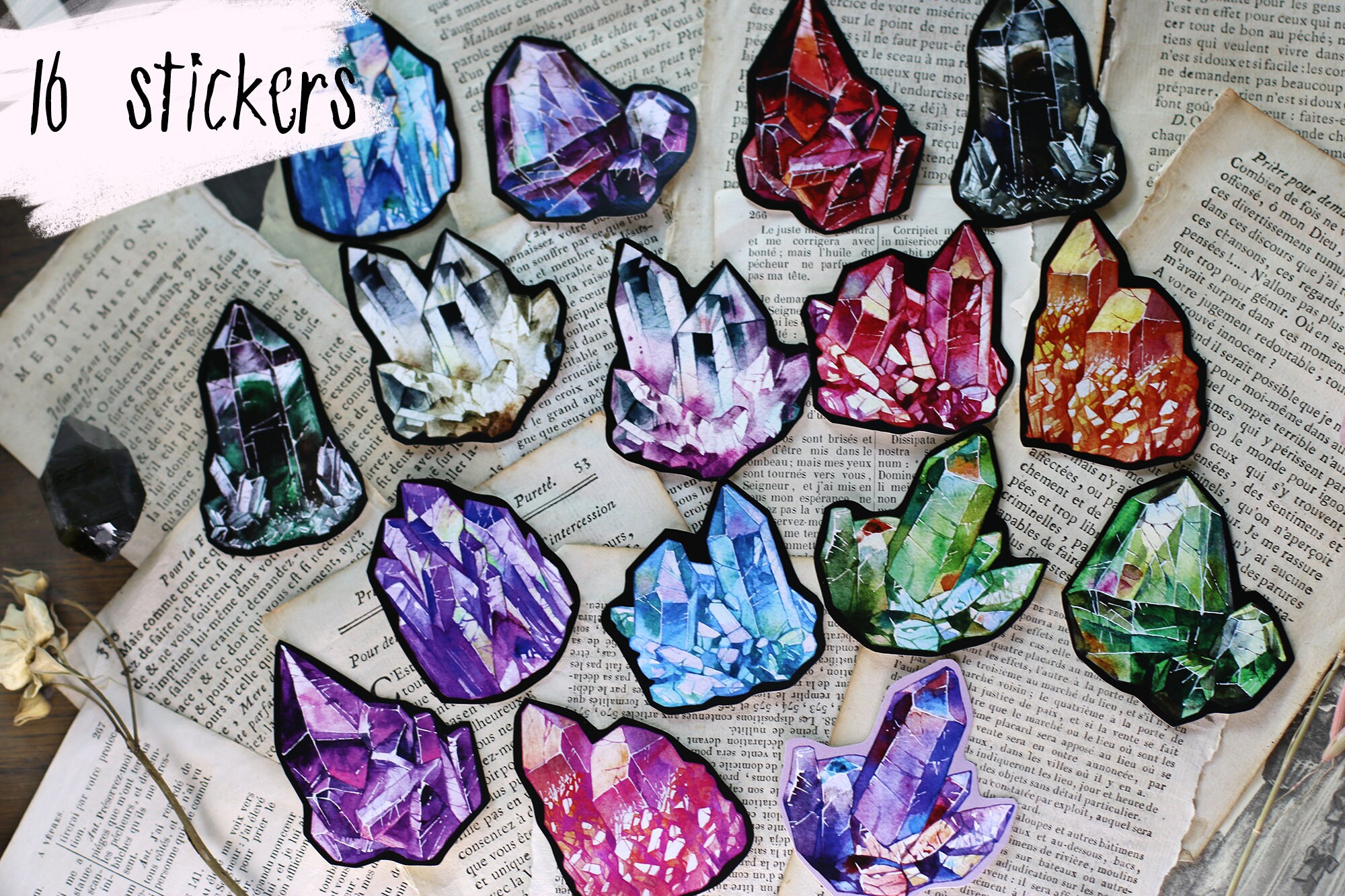 Crystals Sticker Pack Magic Stickers Witch Aesthetic Sticker | Etsy