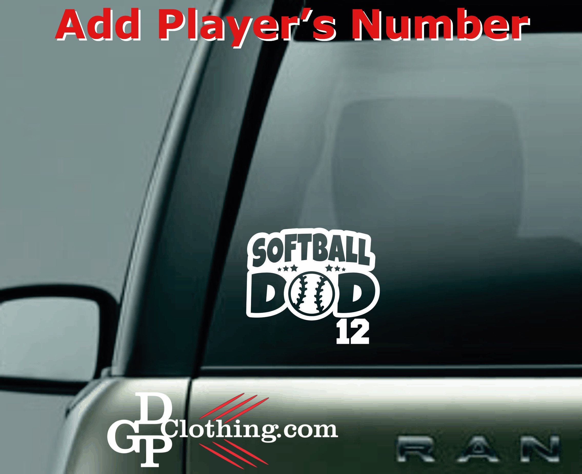 Softball Dad Car Decal - Etsy