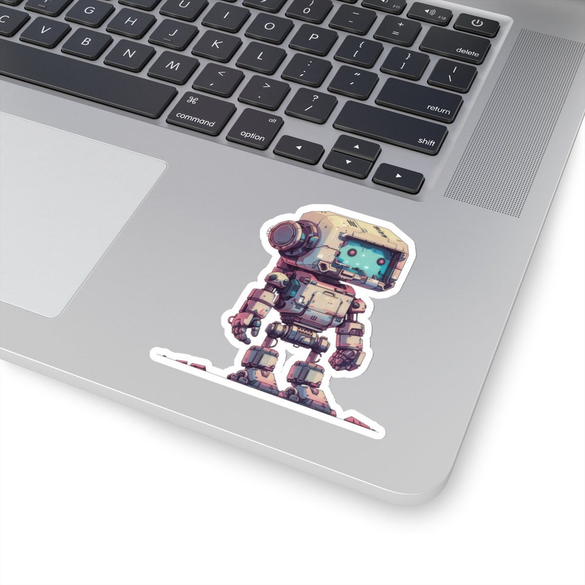 Junkyard Pixelated Robot Vinyl Sticker Unique Decal for Laptop ...