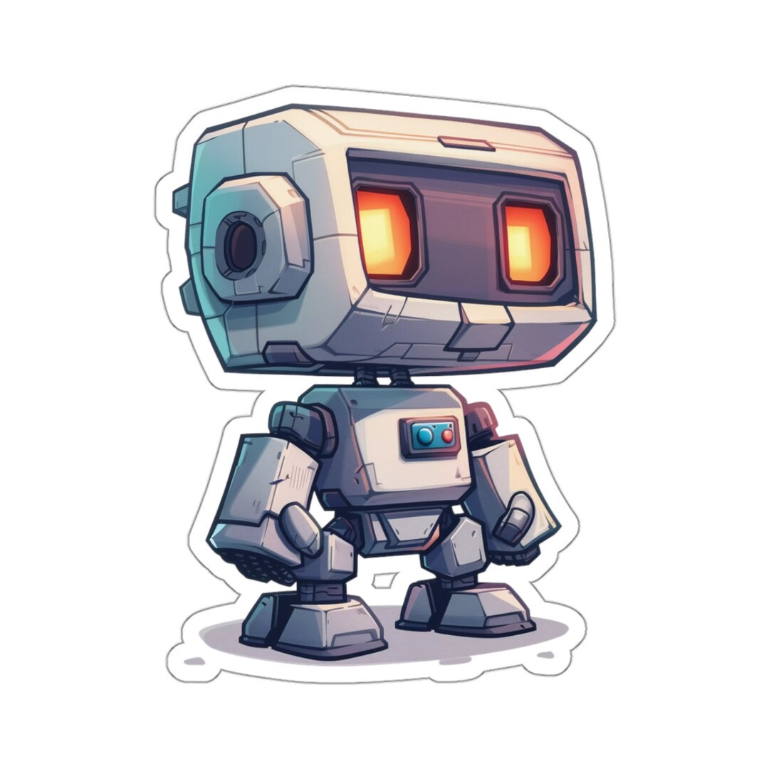 Toaster Robot Vinyl Sticker Unique Decal for Laptop, Notebook, or Home ...