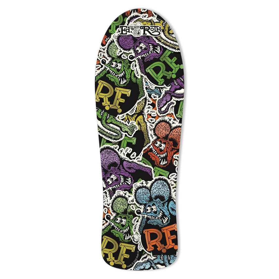 Rat Fink Stickerbomb - Custom Rat Fink Old School Skateboard - Etsy