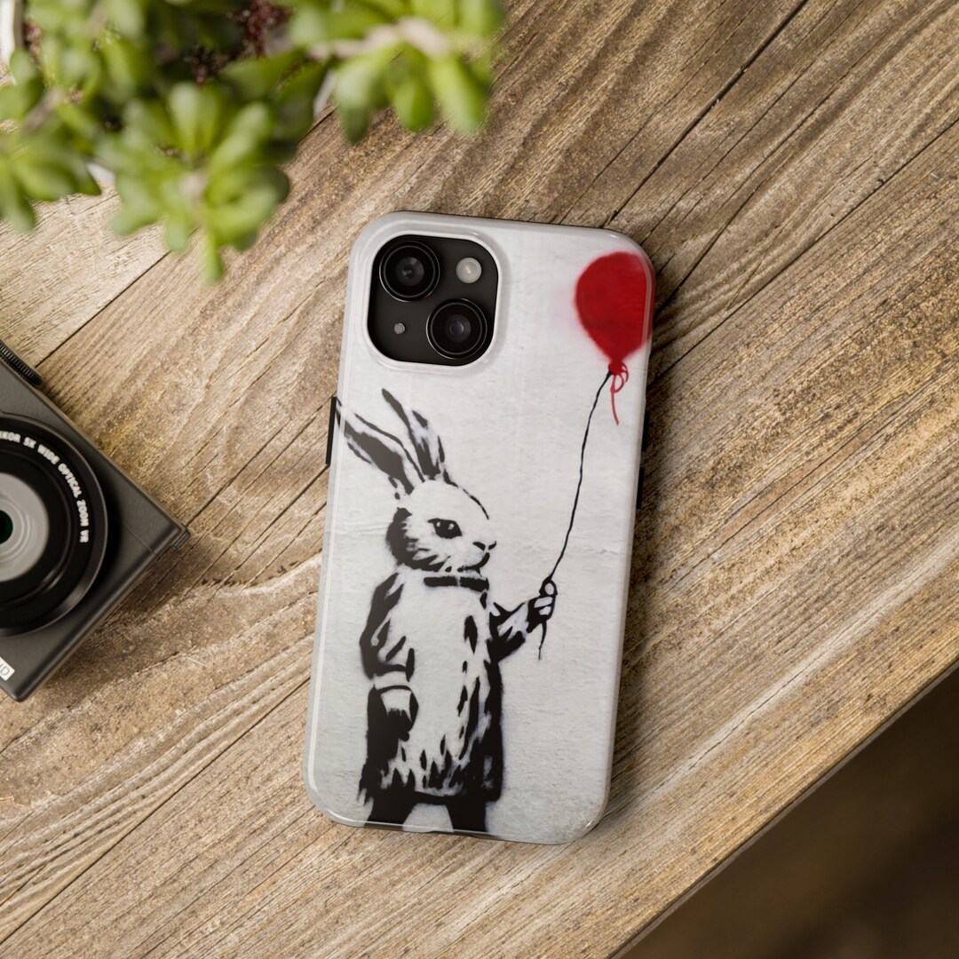 Banksy-inspired Rabbit Balloon Escape Tough Phone Case for iPhone ...