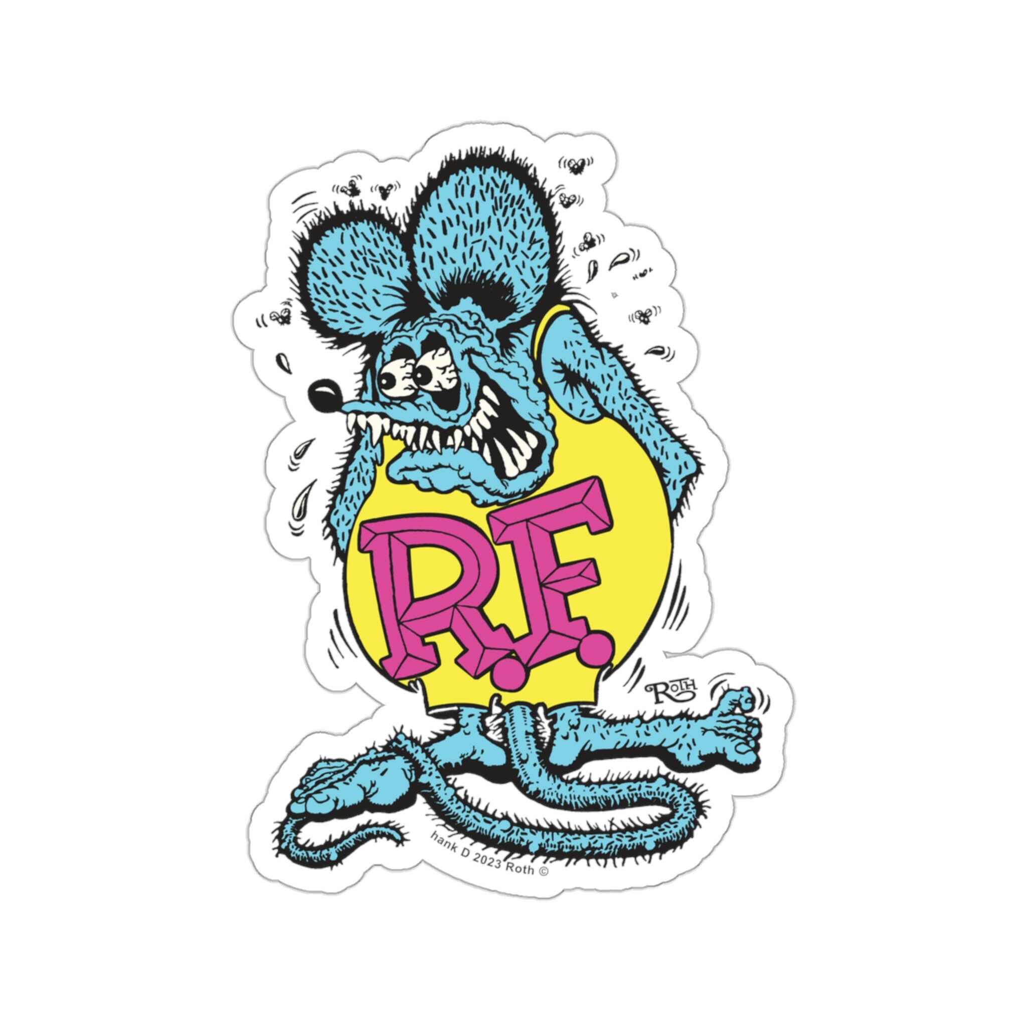 Ed Roth Inspired Radical Rat Fink Vinyl Sticker Kustom Kulture Decal ...
