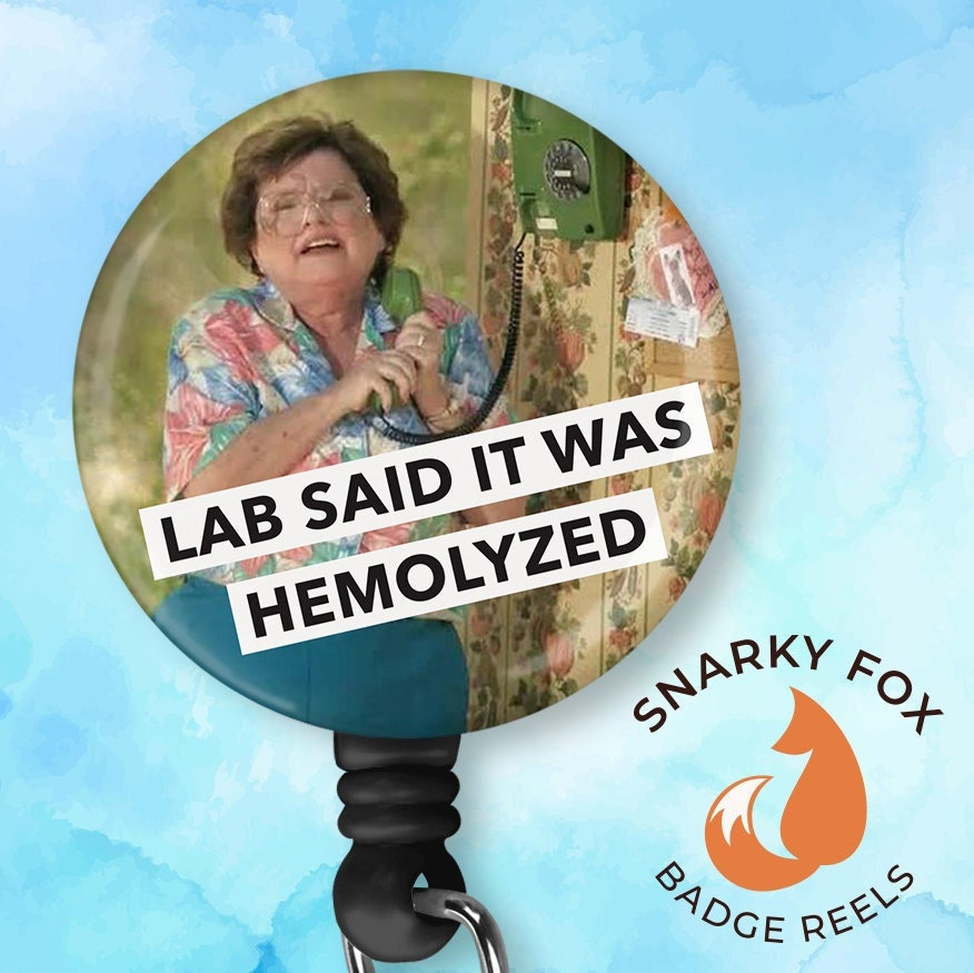 Lab Said It Was Hemolyzed Retractable Badge Reel - Etsy