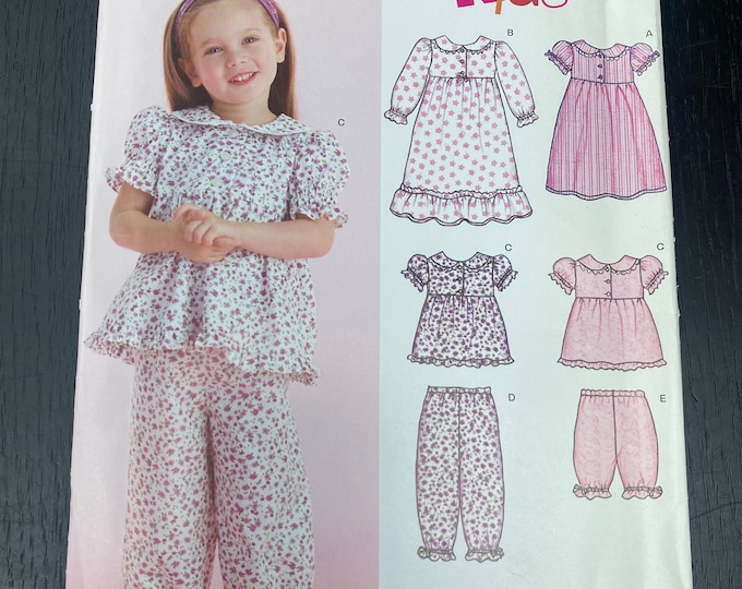 Newlook Sewing Pattern 6638 Child Age 6 Months to 4 Year Nightgown ...