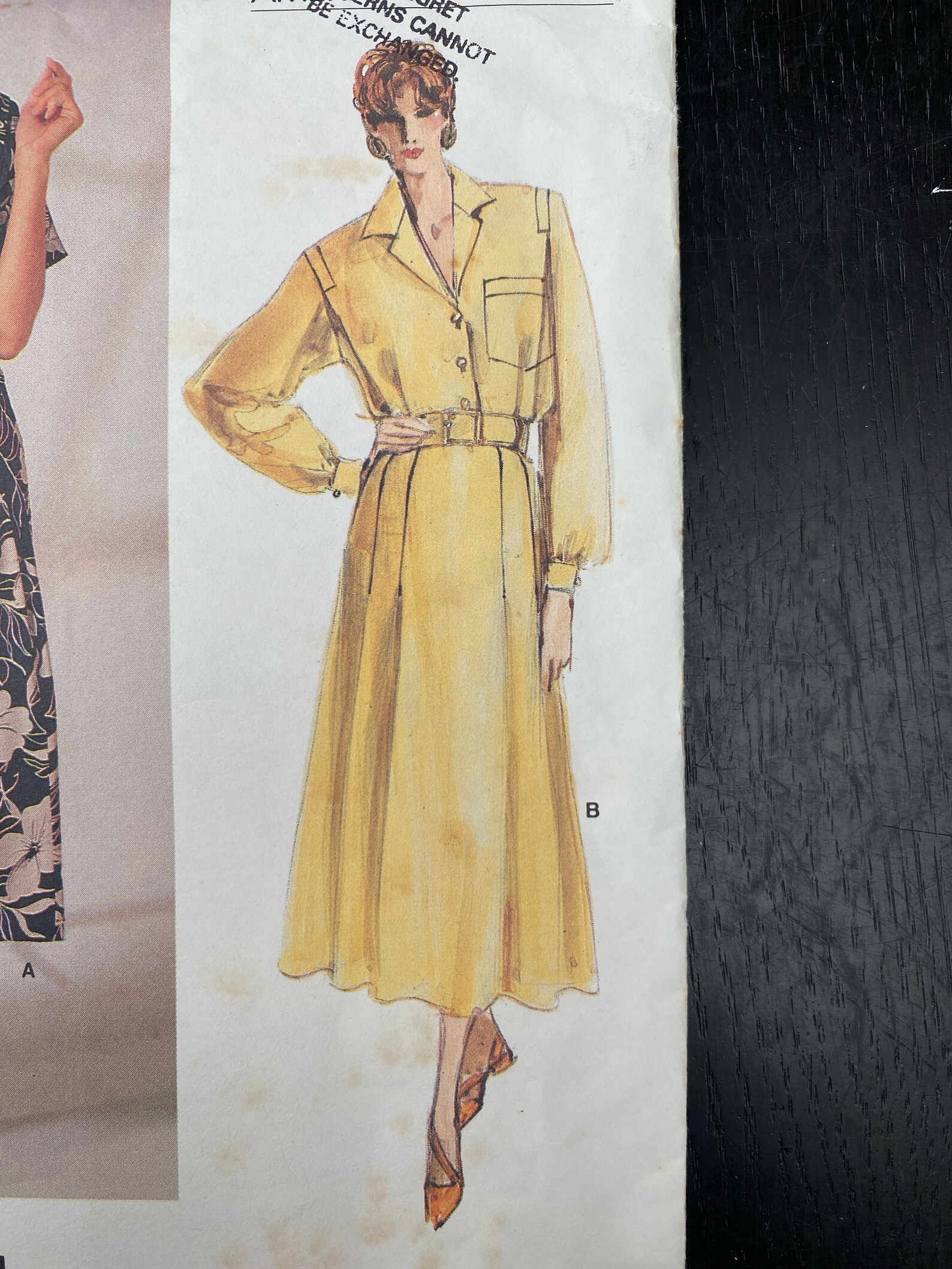 Vogue American Designer Ralph Lauren Sewing Pattern 1722 80s Shirtdress ...