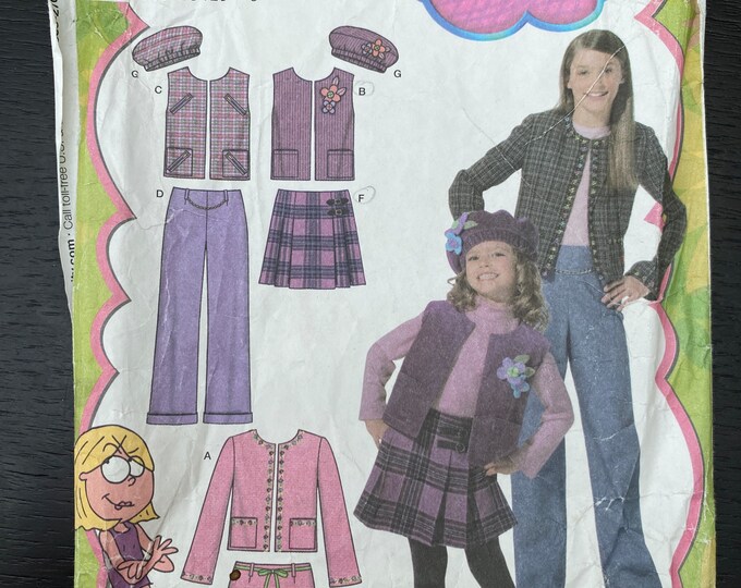 Simplicity Sewing Pattern 4895 Lizzie Mcguire Girls Kilt Trousers ...
