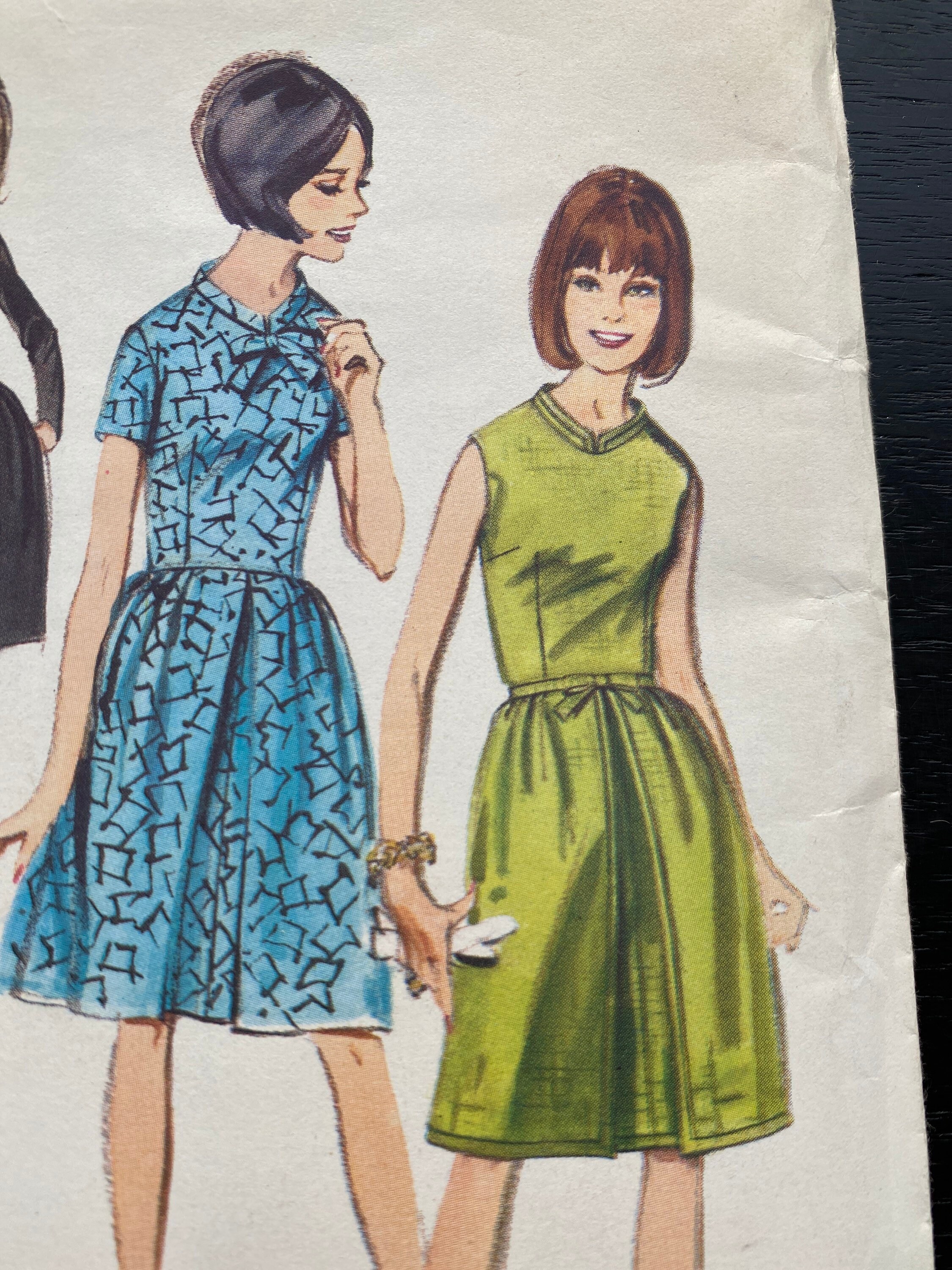 Vintage 60s Jackie Kennedy Style Fitted Dress Stand Collar. Pleat Front ...