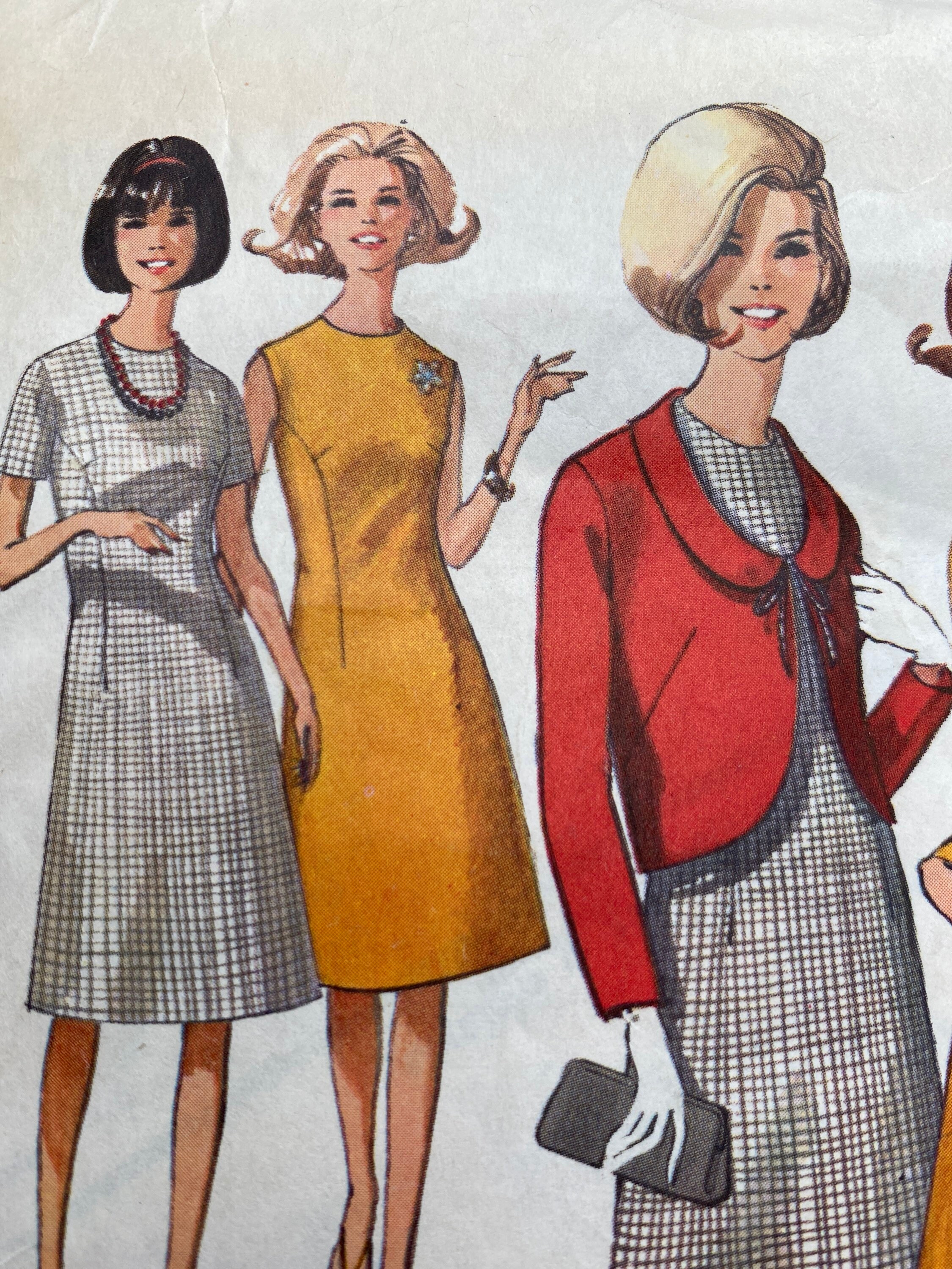 Vintage 60s A-line Mini Dress Boatneck Collarless Fitted. Lined Jacket ...