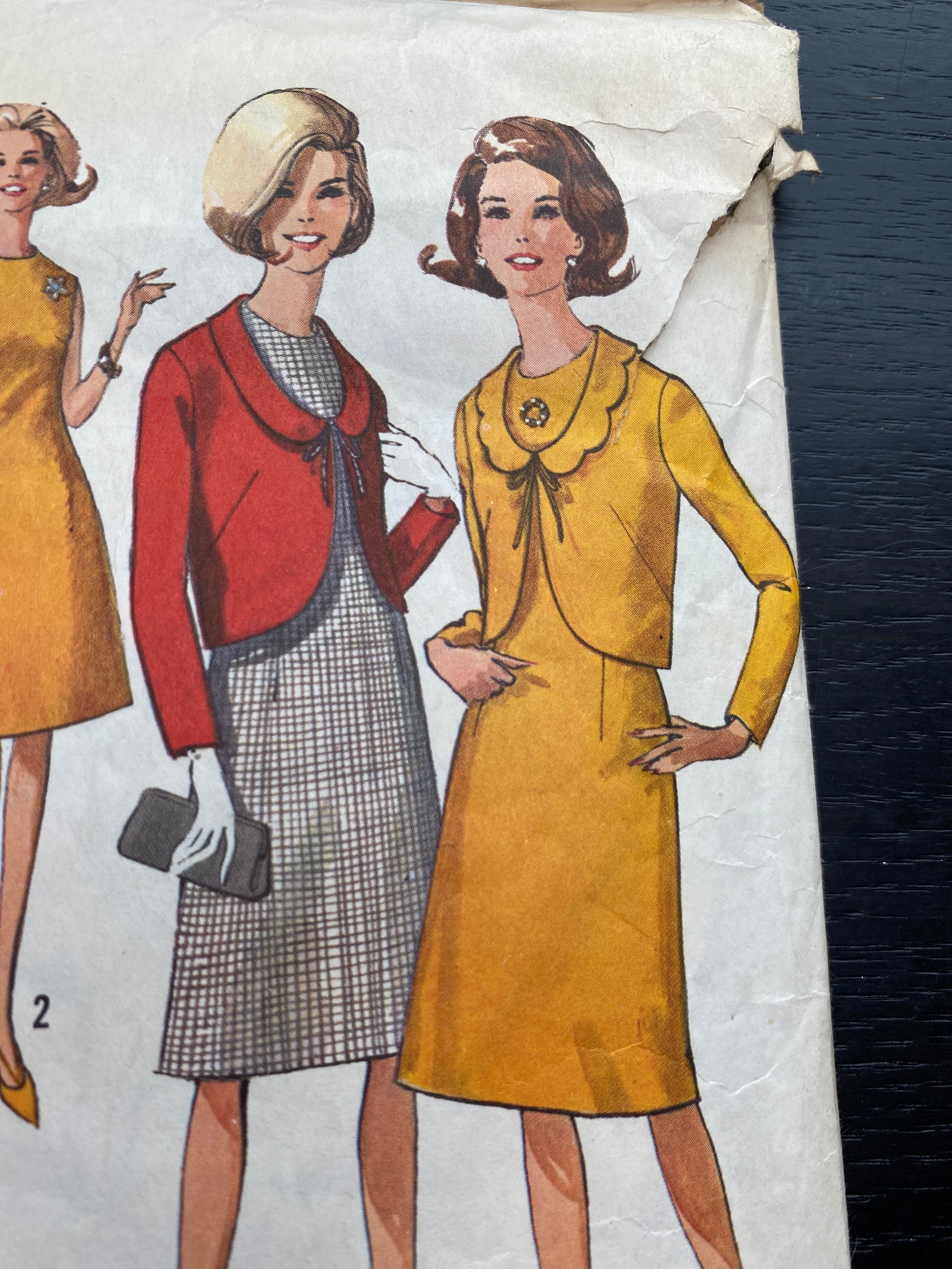 Vintage 60s A-line Mini Dress Boatneck Collarless Fitted. Lined Jacket ...