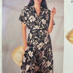 Vogue American Designer Ralph Lauren Sewing Pattern 1722 80s Shirtdress ...
