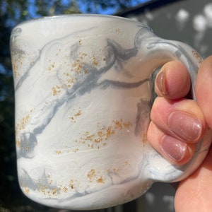 Gold Leaf Coffee Mug Geode Inspired Hand Poured Resin Art Cocktail ...