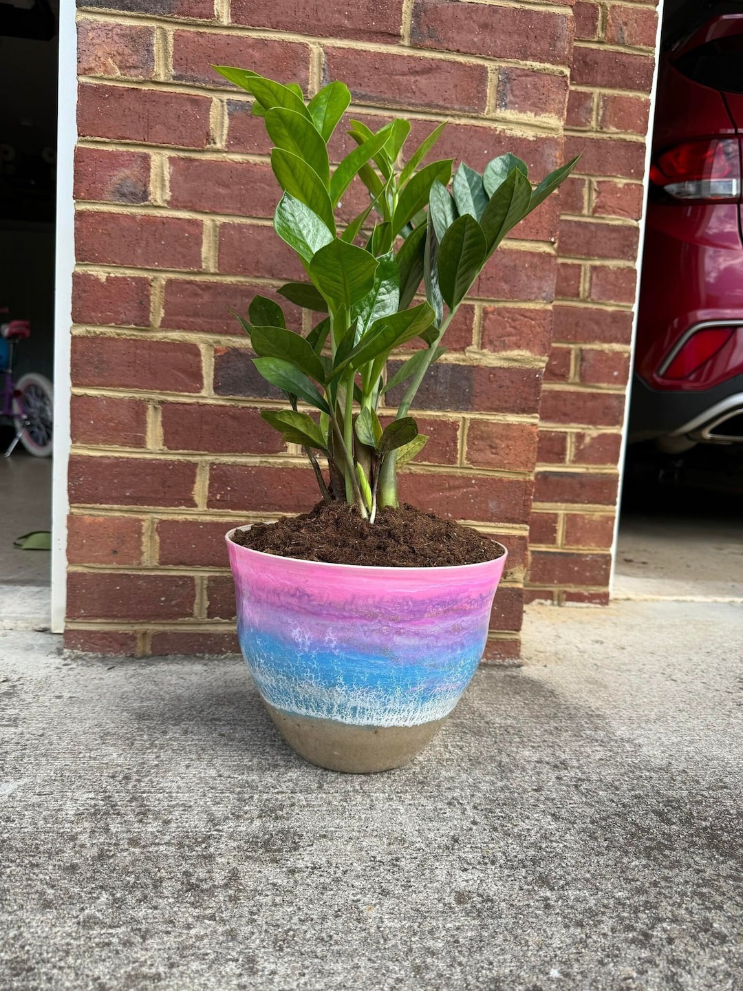 Large Flower Pot Beach Inspired Made With Real Sand, Ocean, Beach Lover ...