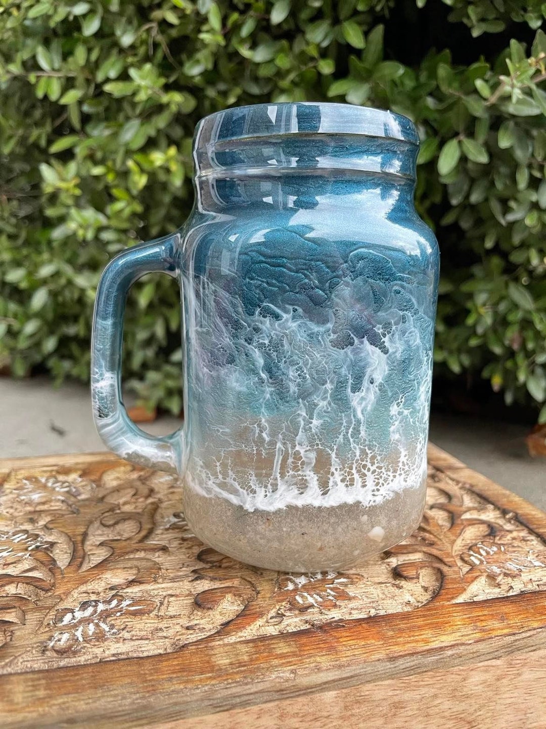 Beach Inspired Coffee Mug, Collectible Coffee Cup, Coffee Bar, Wine ...