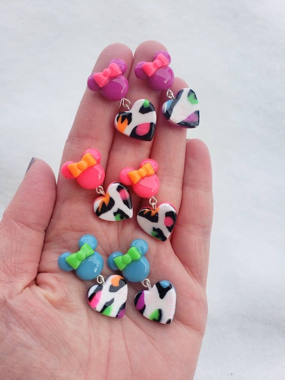 Neon Safari Studs - Etsy