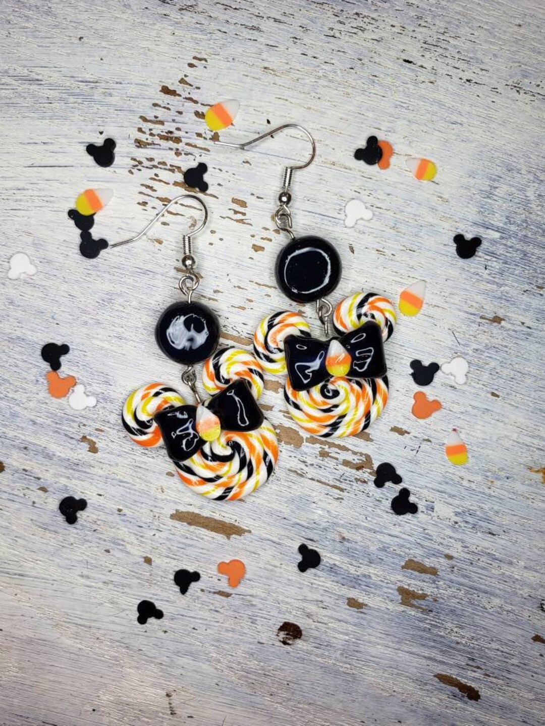 Candy Corn Swirl Earrings - Etsy
