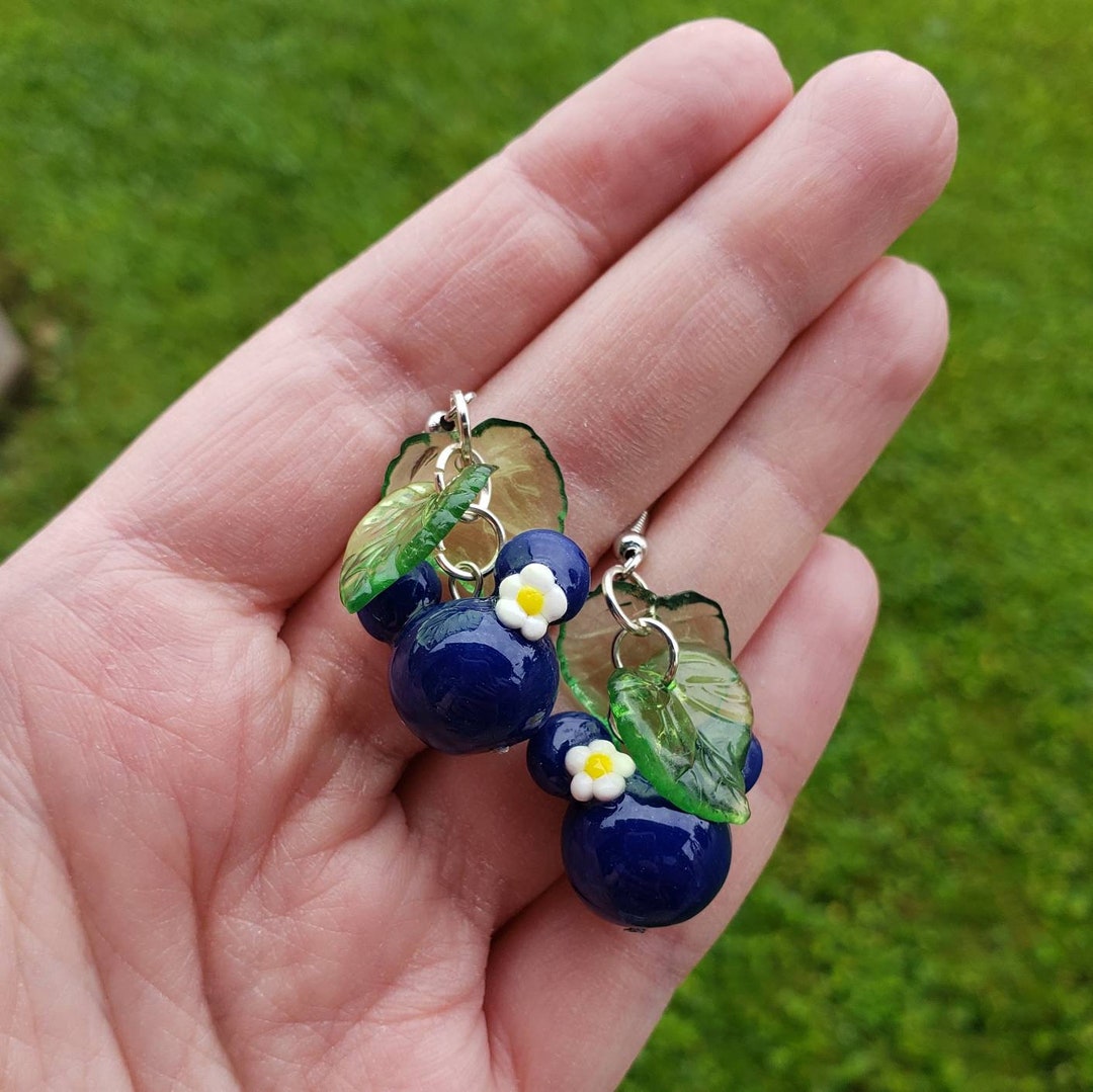 Blueberry Bauble Earrings - Etsy