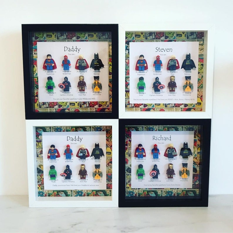 Father's Day Superhero Frame Superhero Father's Day - Etsy