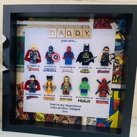 Father's Day Superhero Frame Superhero Father's Day - Etsy