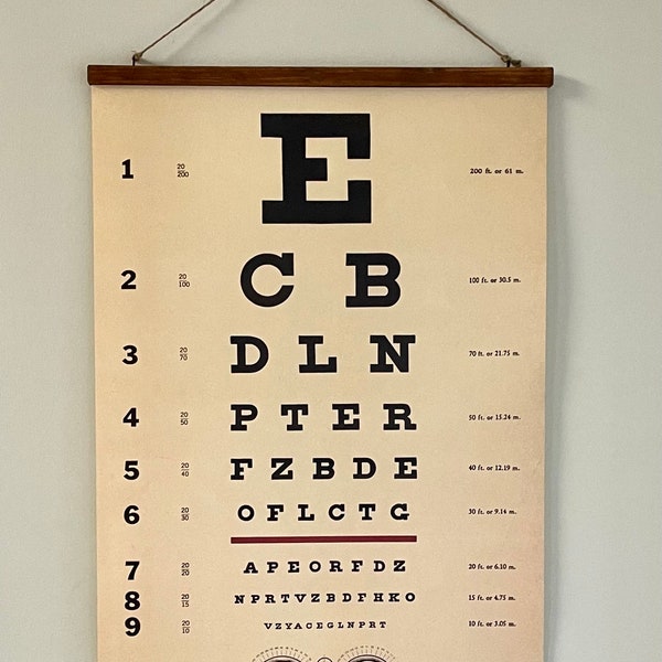 Vintage Eye Chart - Etsy
