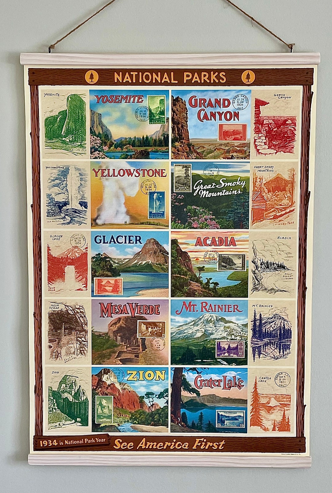 Vintage Style Art: Cavallini & Co Decorative Paper Poster of See ...