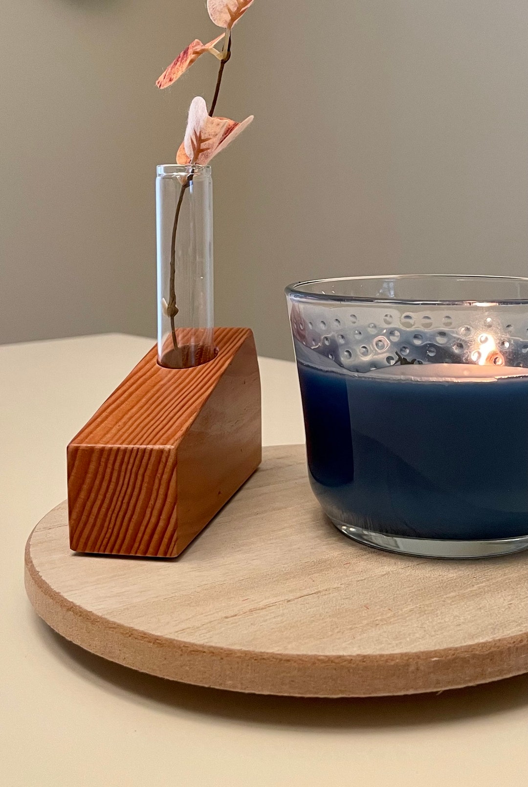 Test Tube Holder Handcrafted Wood With Glass Test Tube and Cork - Etsy