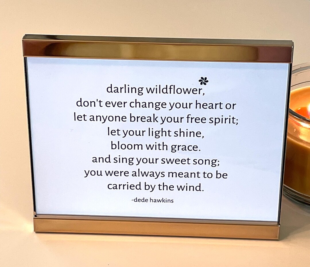 Framed Inspirational Poem by Dede Hawkins - Etsy